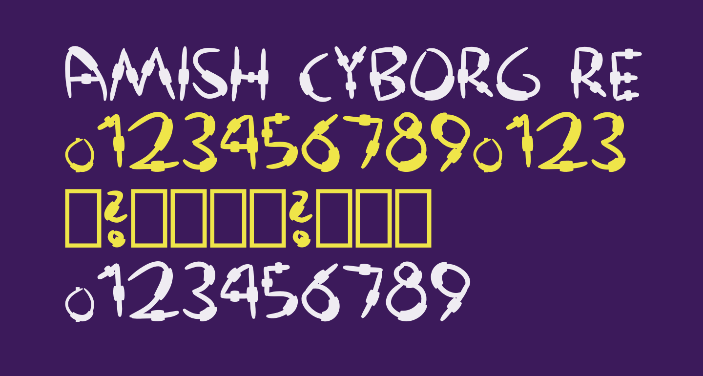 Amish Cyborg Regular free Font - What Font Is