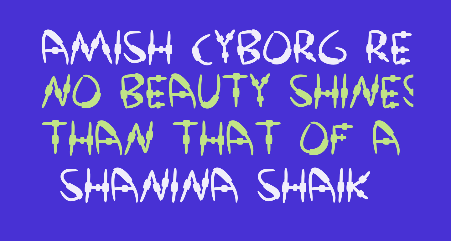 Amish Cyborg Regular free Font - What Font Is