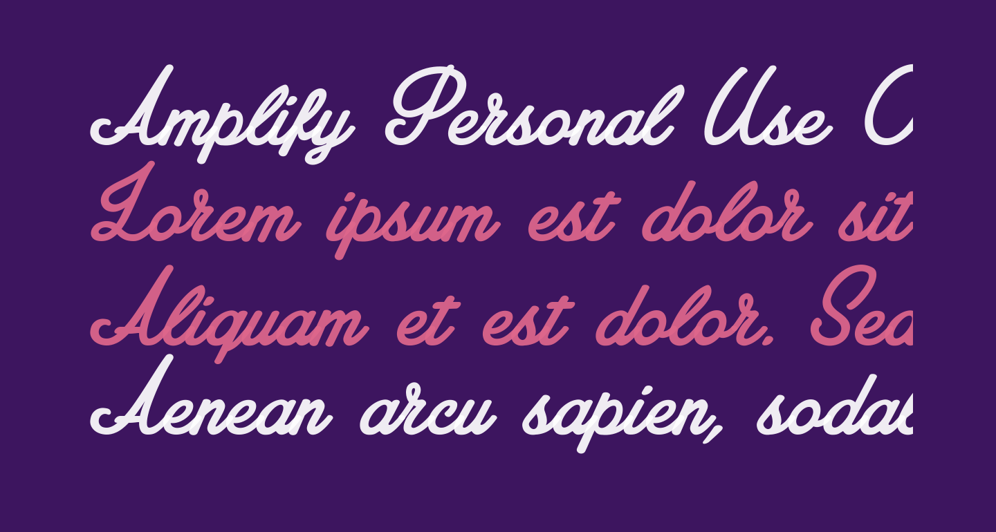 Amplify Personal Use Only free Font - What Font Is