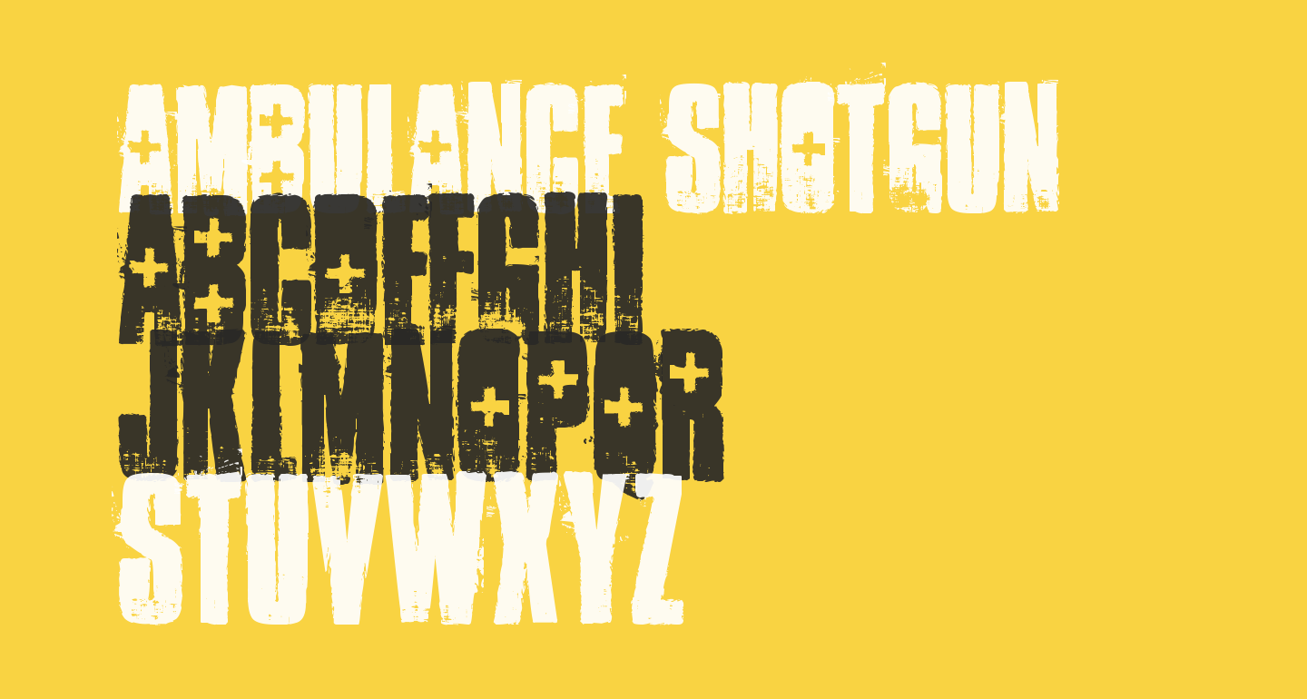 ambulance shotgun free Font - What Font Is