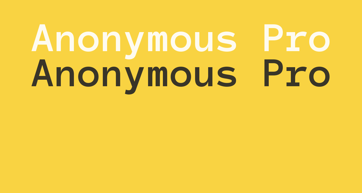 Anonymous Pro Bold free Font - What Font Is