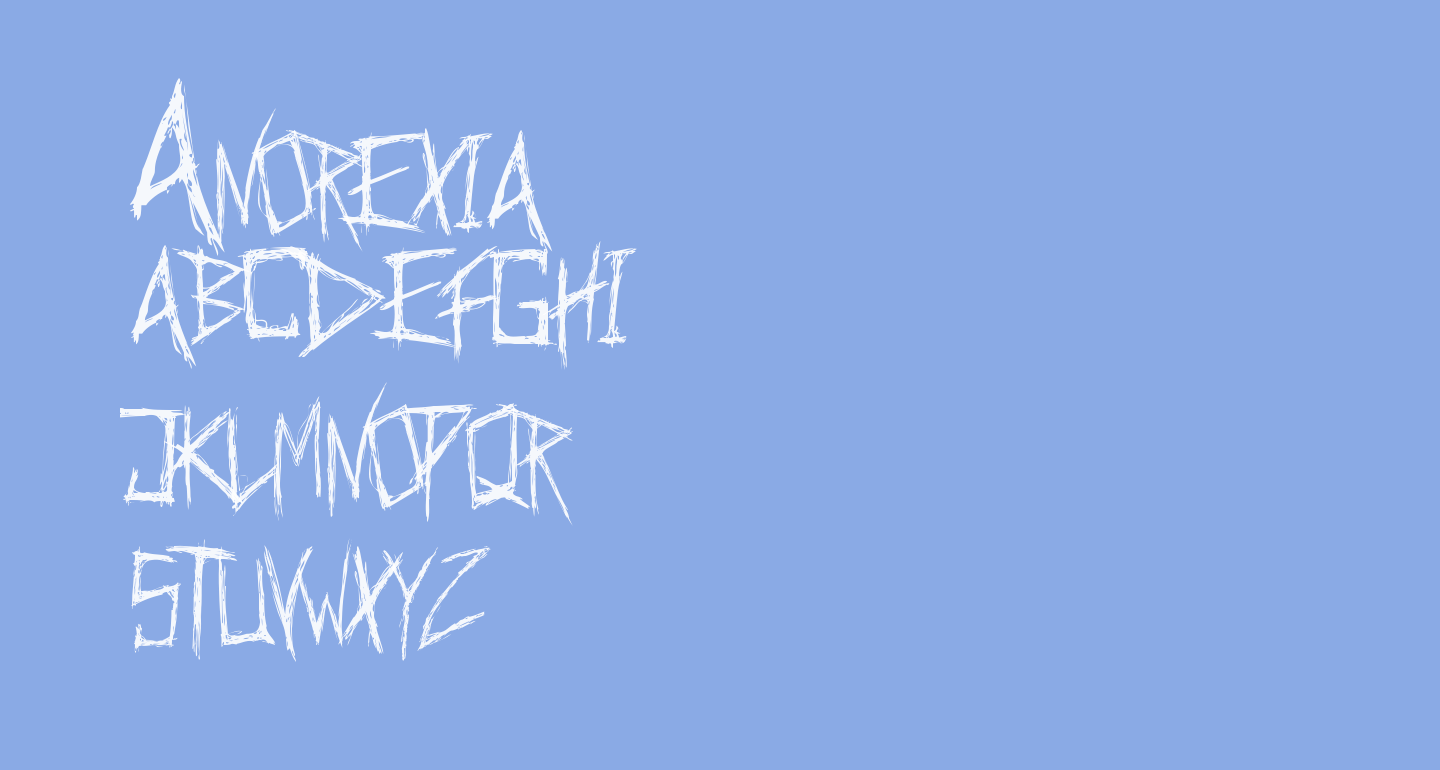 Anorexia free Font - What Font Is