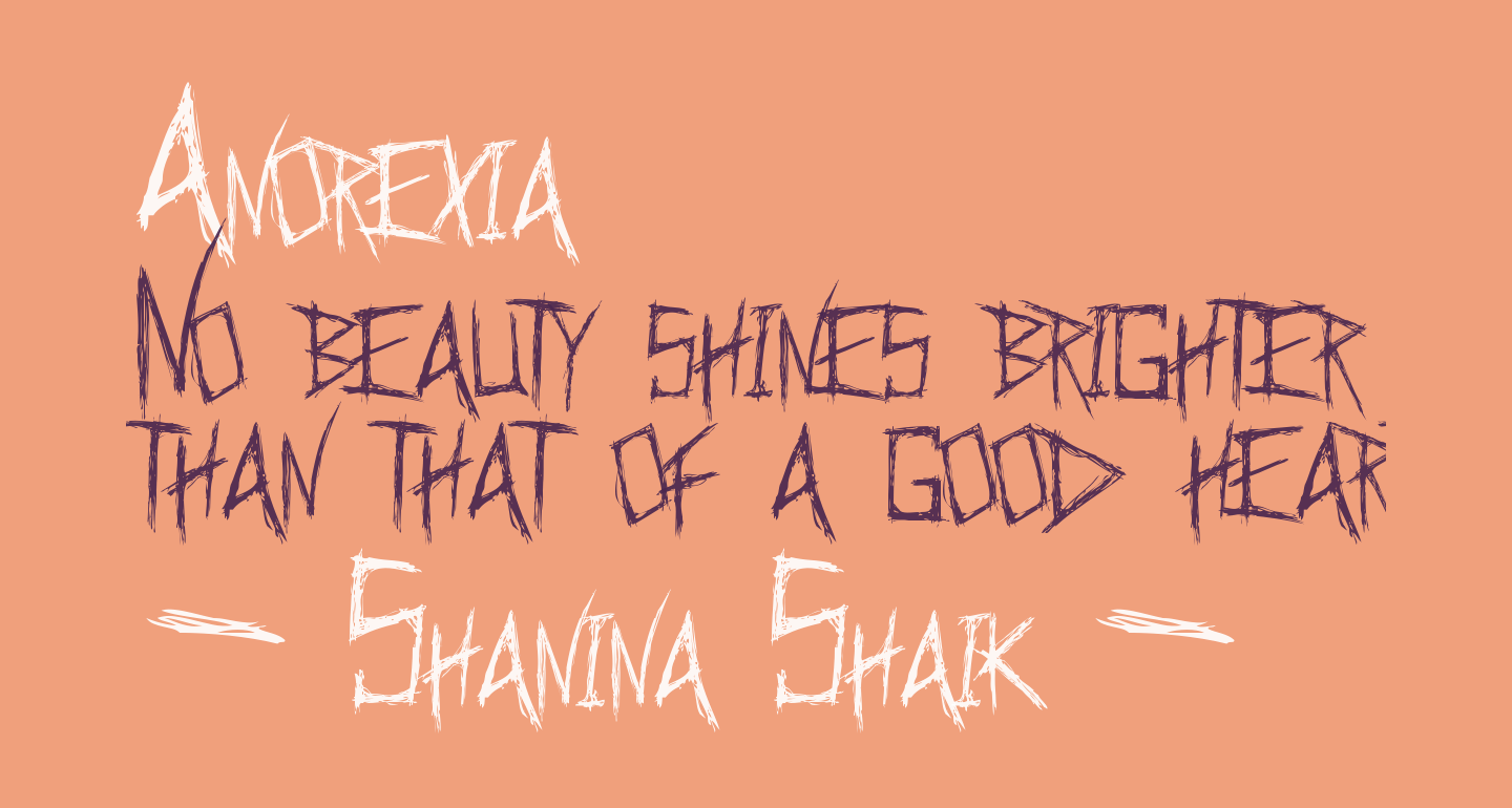 Anorexia free Font - What Font Is