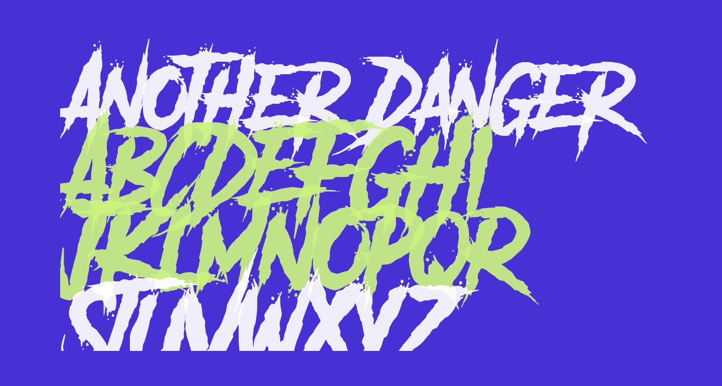 Another Danger - Demo free Font - What Font Is