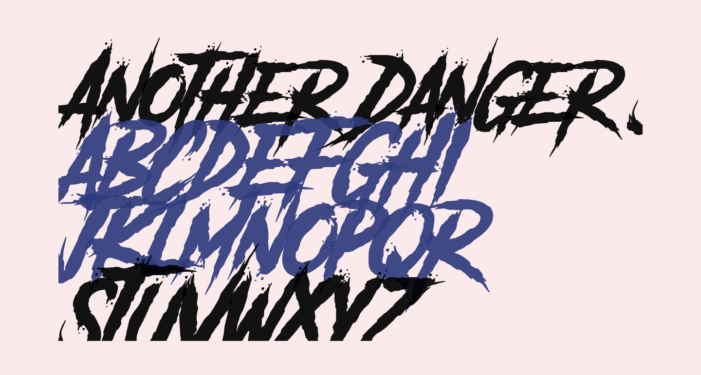 Another Danger Slanted - Demo free Font - What Font Is