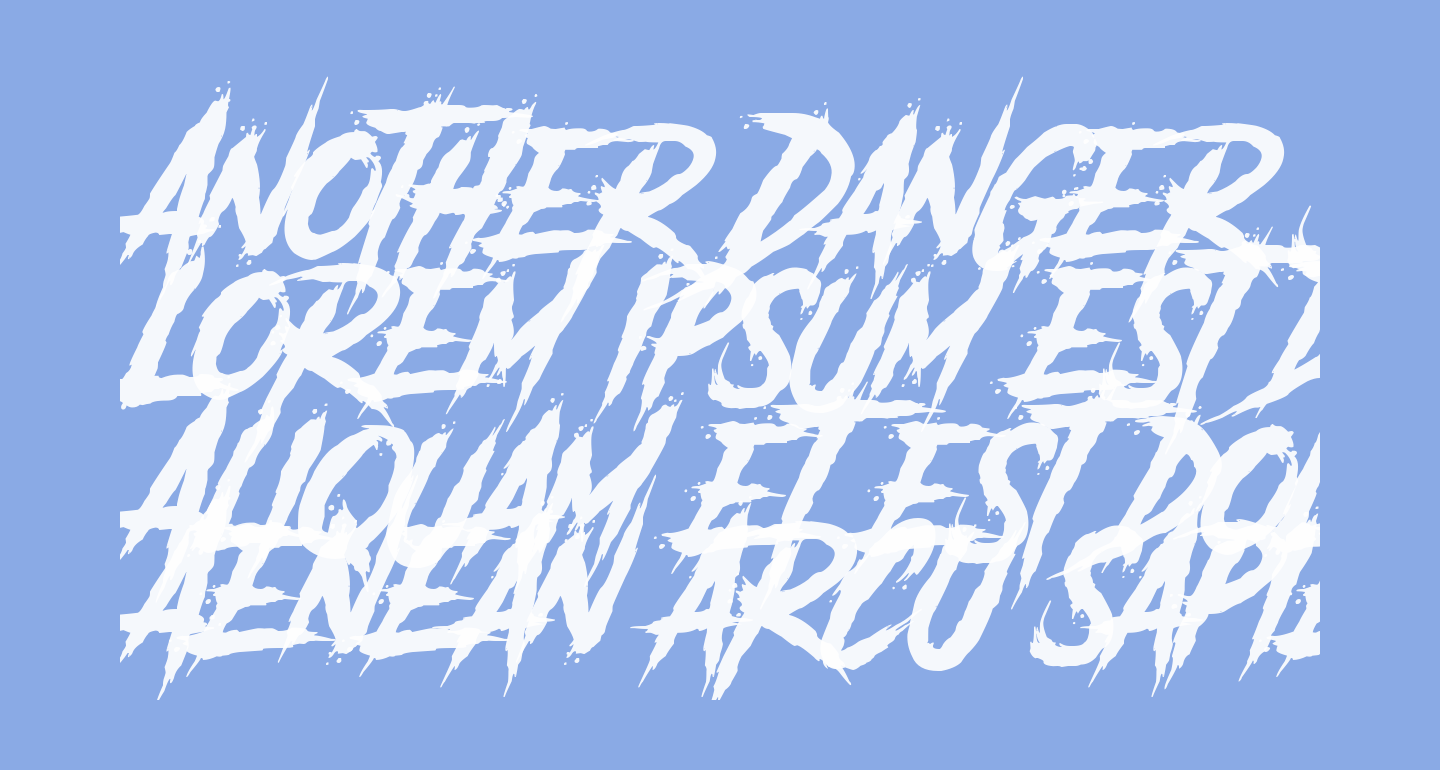 Another Danger Slanted - Demo free Font - What Font Is