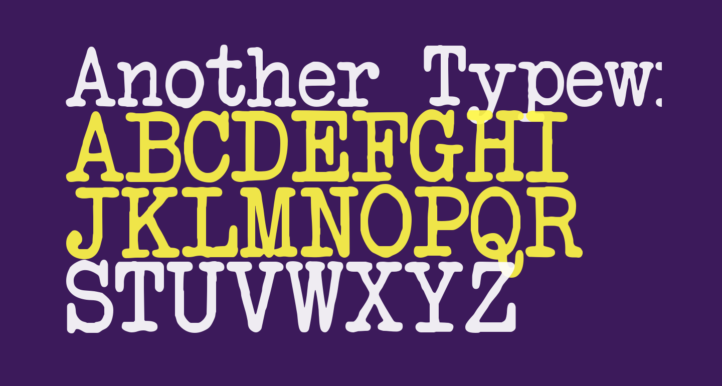 Another Typewriter free Font - What Font Is