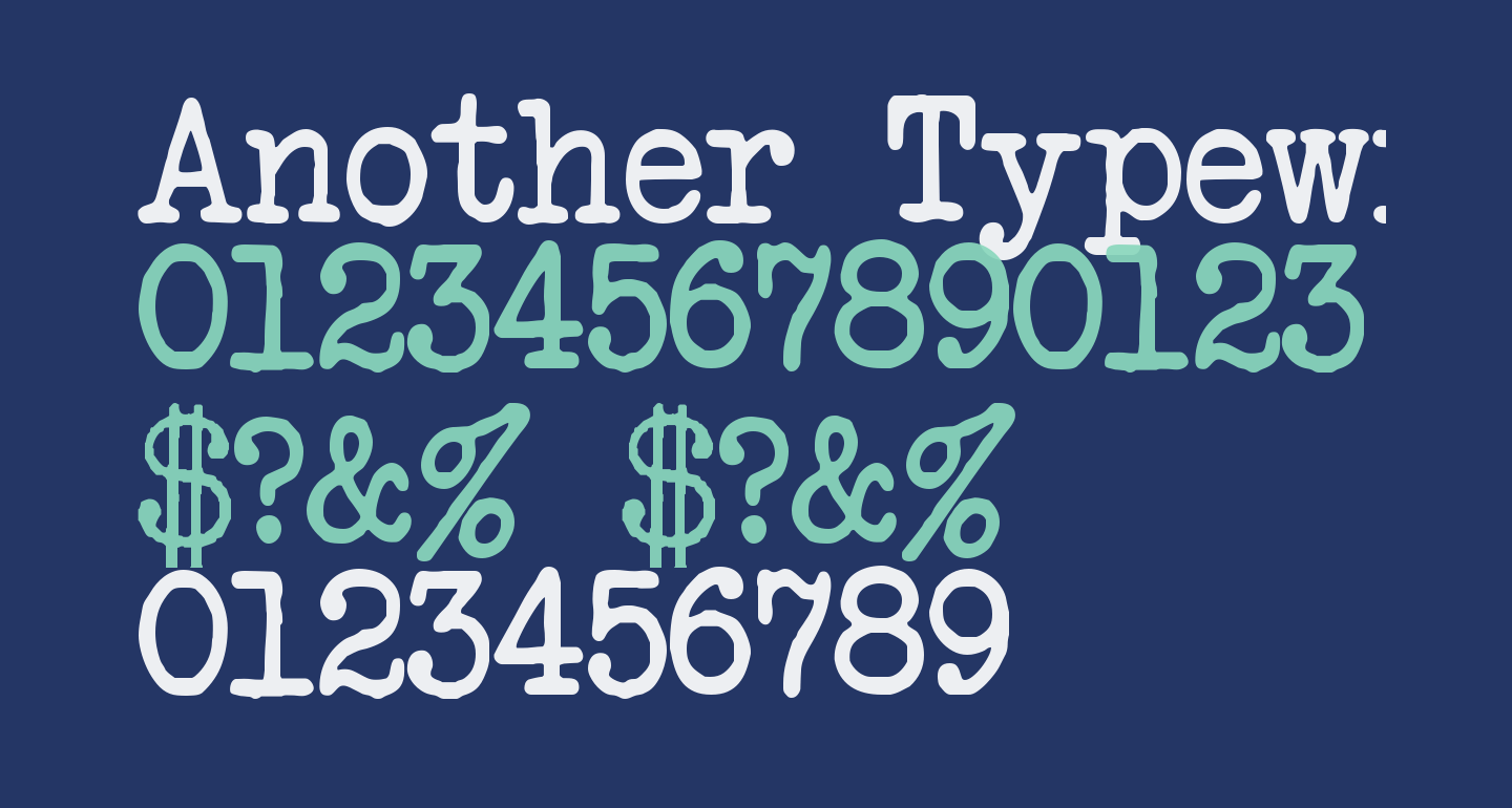 Another Typewriter free Font - What Font Is