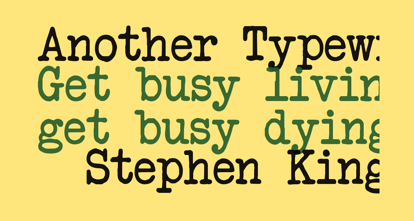 Another Typewriter free Font - What Font Is