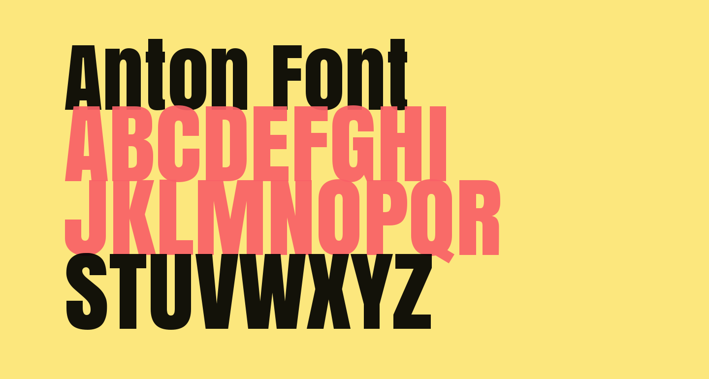 Anton free Font - What Font Is