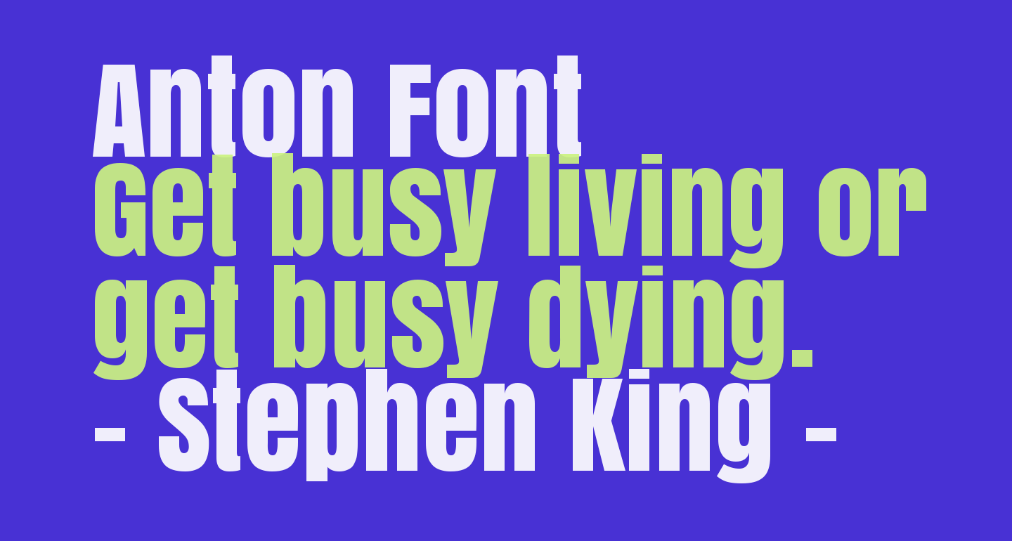 Anton free Font - What Font Is