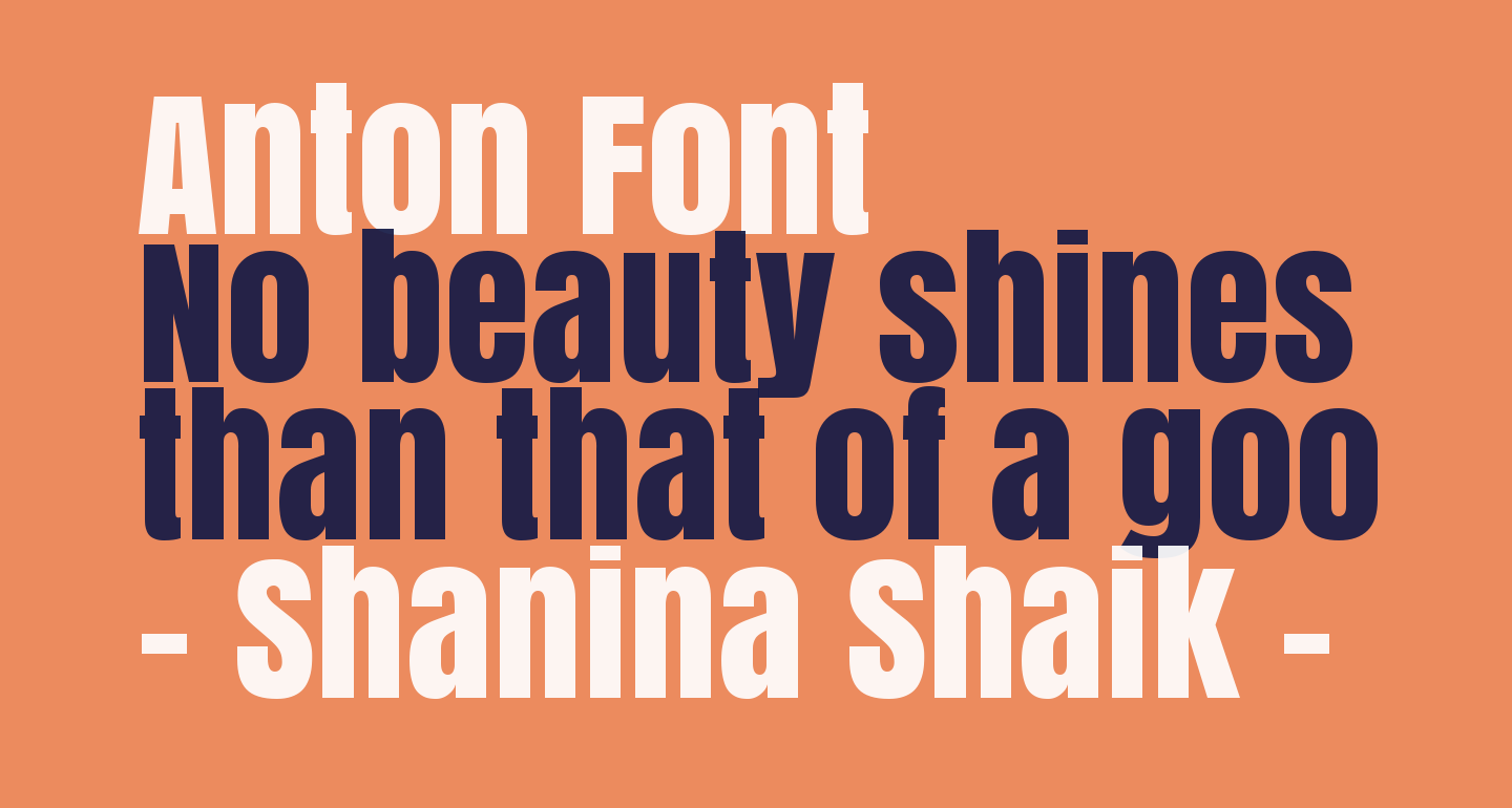 Anton free Font - What Font Is
