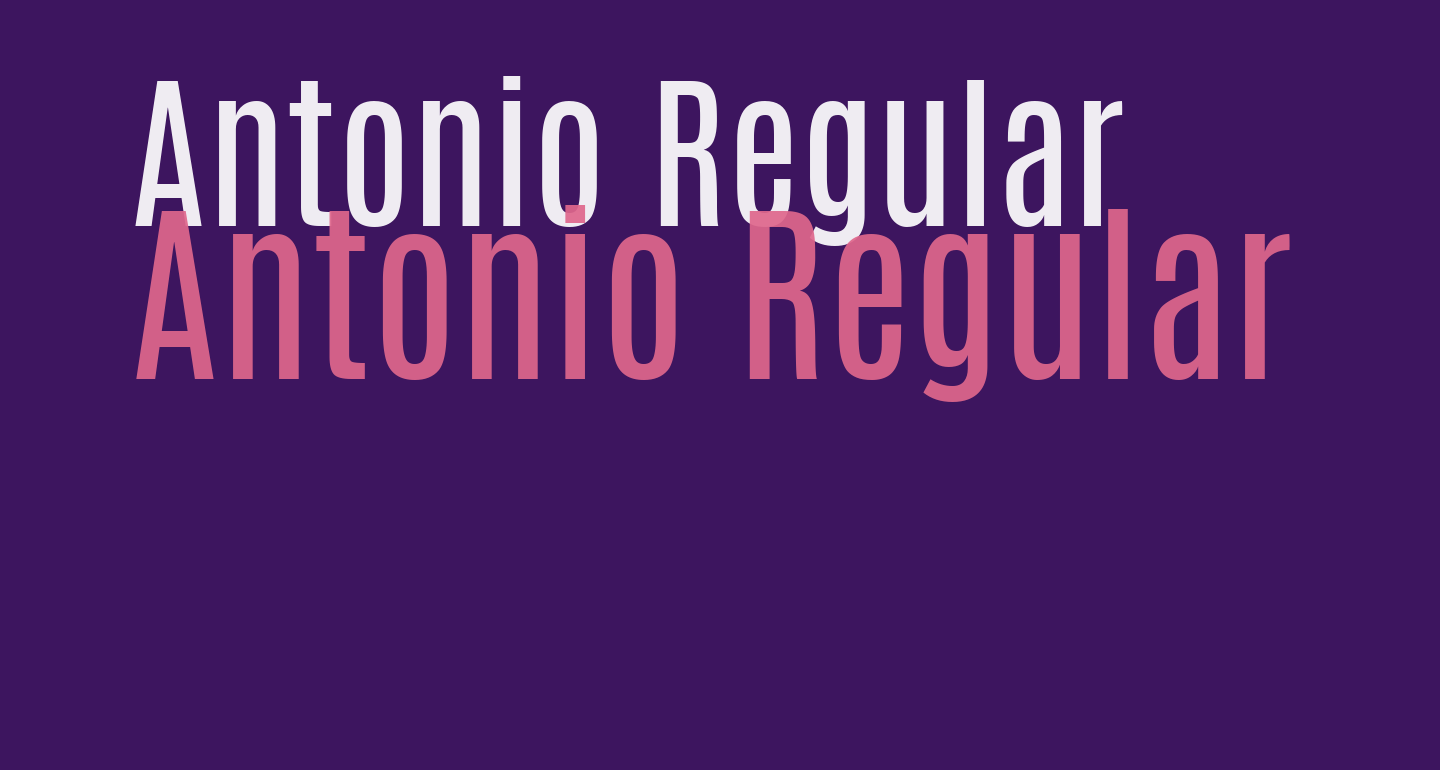 Antonio Regular free Font - What Font Is