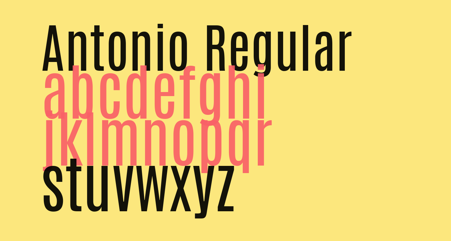 Antonio Regular free Font - What Font Is
