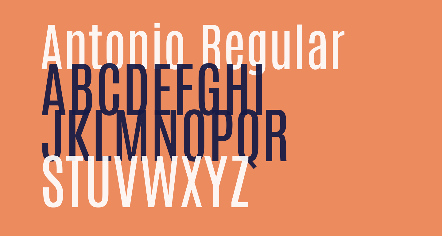 Antonio Regular free Font - What Font Is