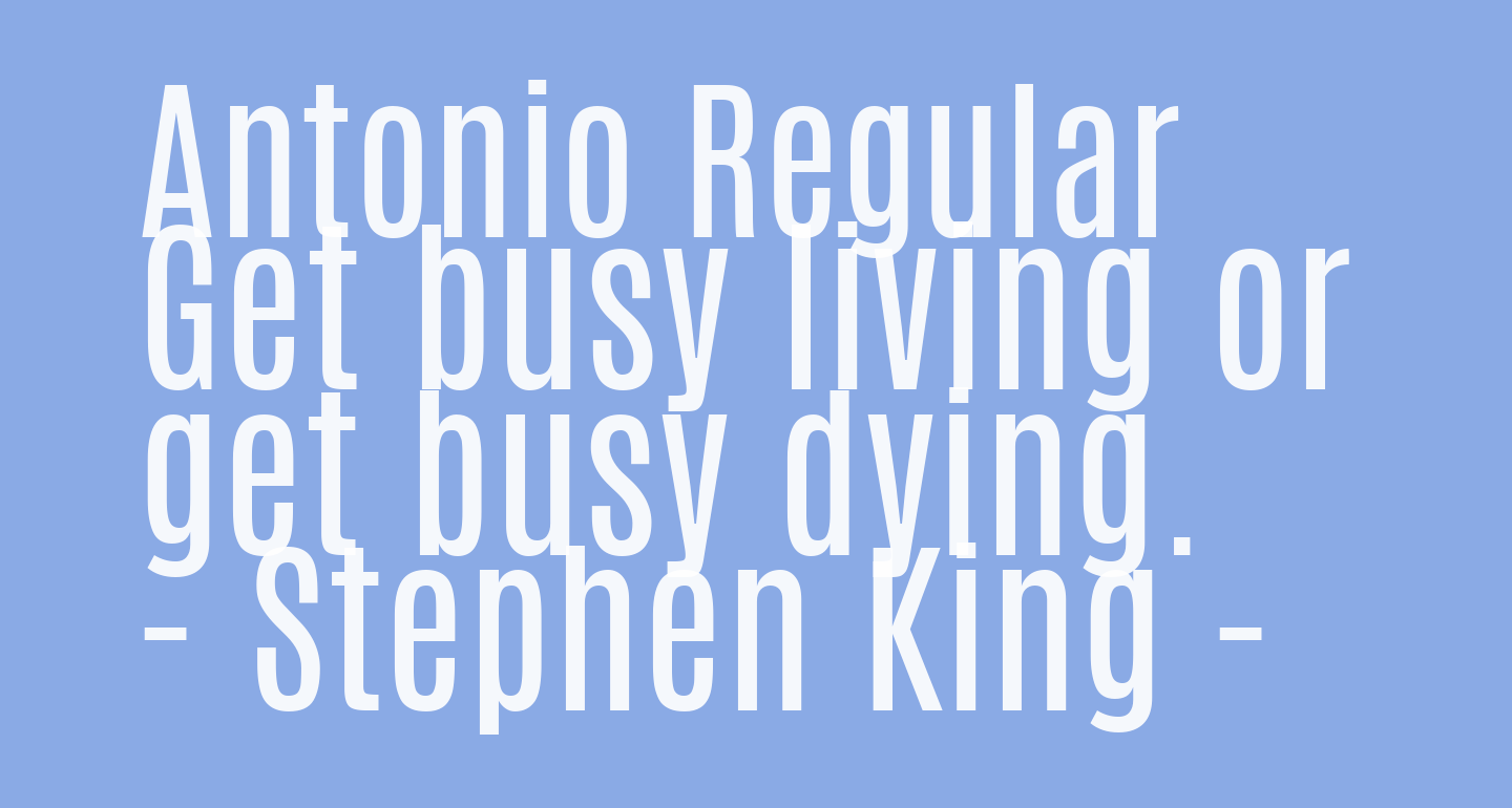 Antonio Regular free Font - What Font Is