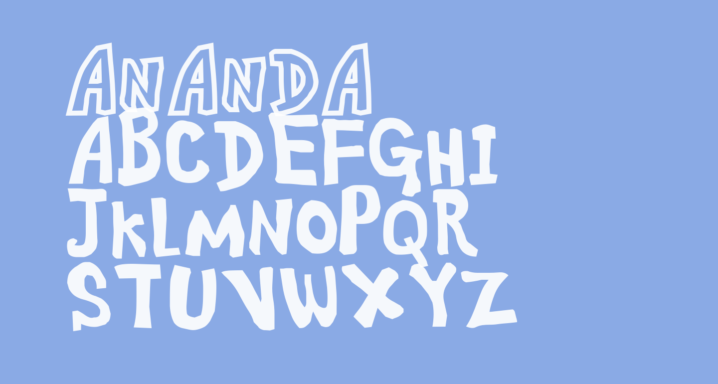 ananda free Font - What Font Is