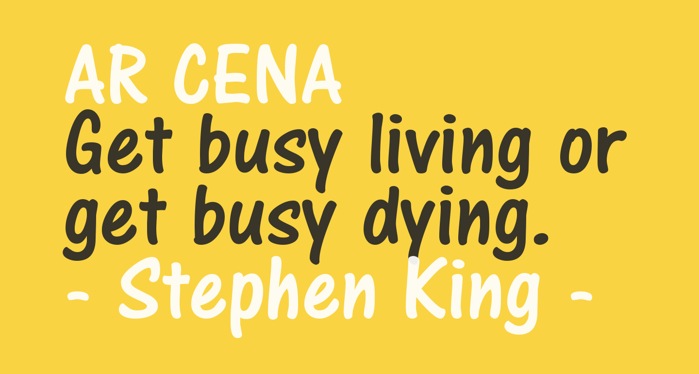 AR CENA free Font - What Font Is