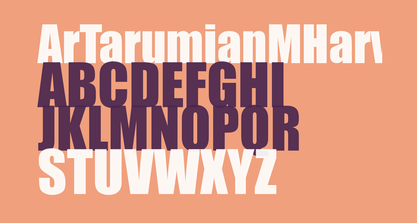 ArTarumianMHarvats free Font - What Font Is