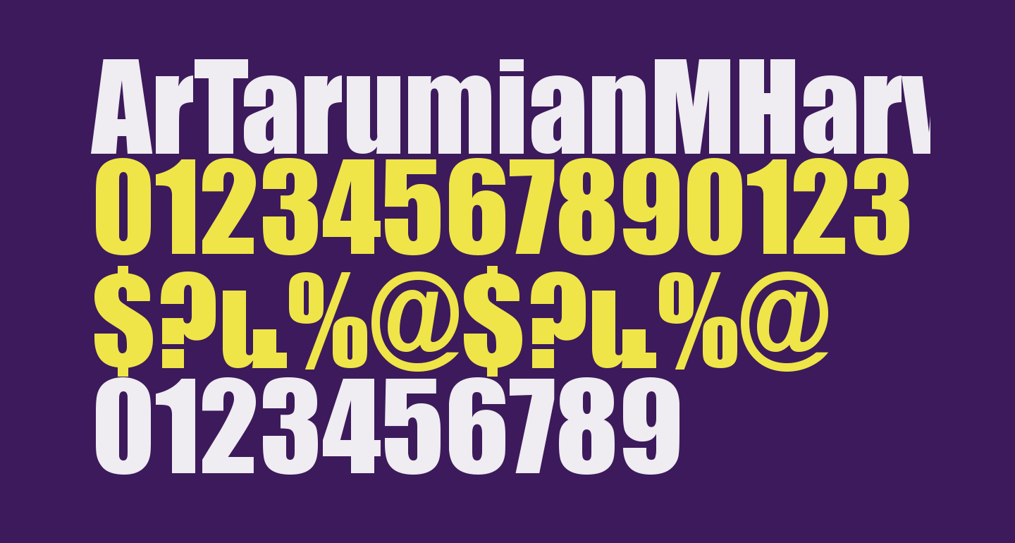 ArTarumianMHarvats free Font - What Font Is