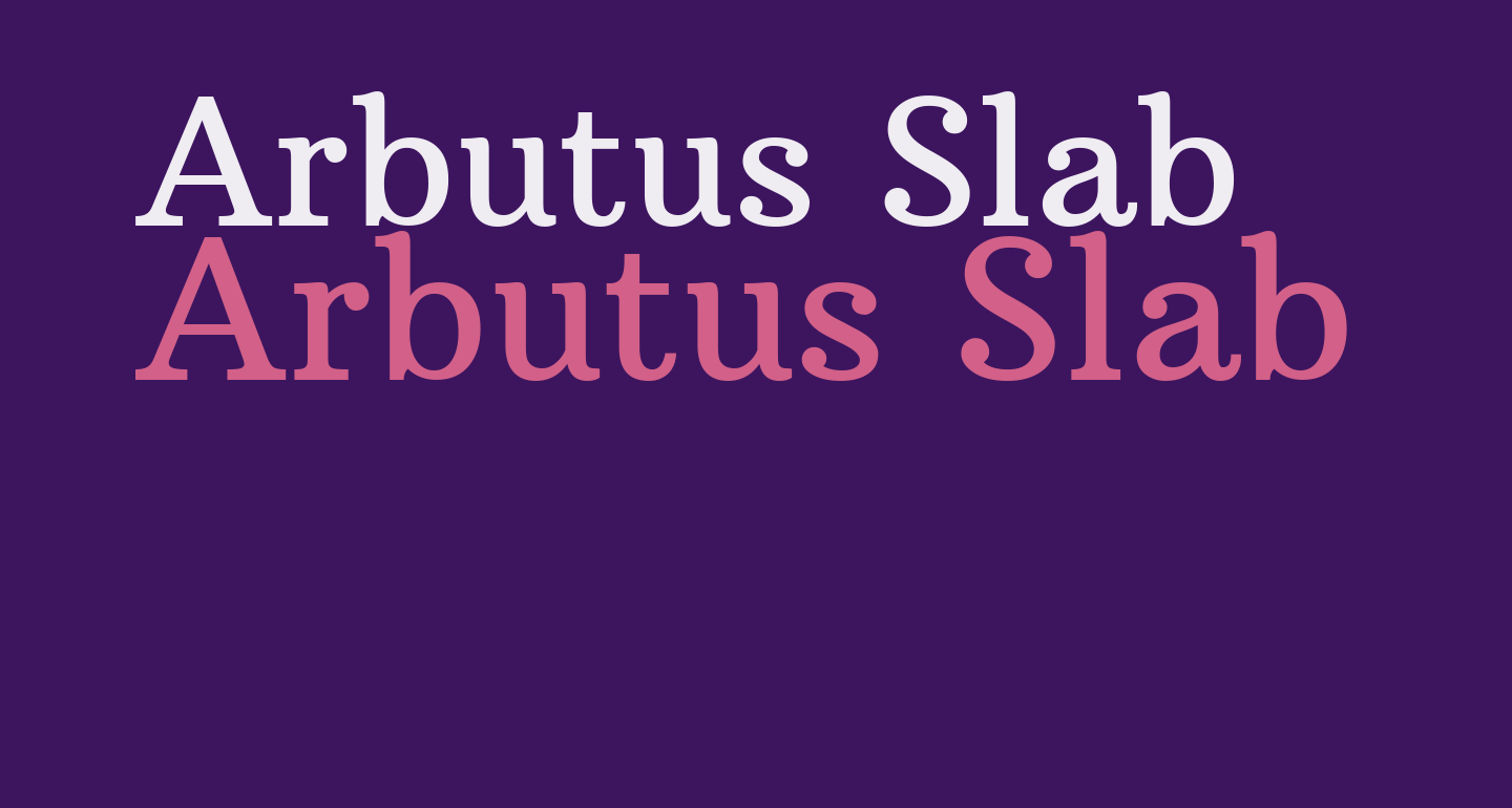 Arbutus Slab free Font - What Font Is