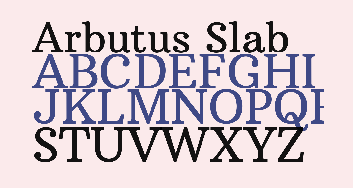 Arbutus Slab free Font - What Font Is