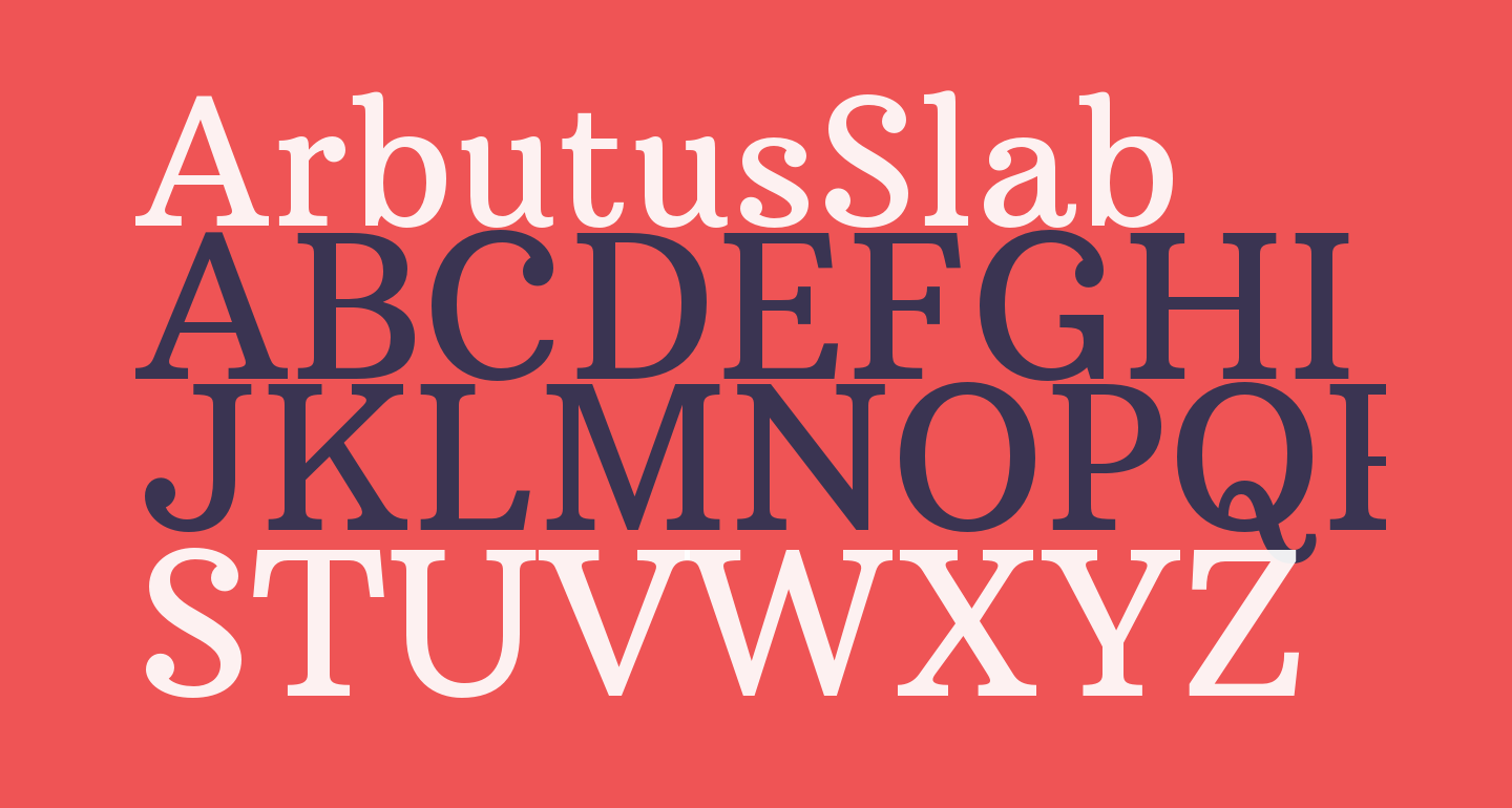 ArbutusSlab free Font - What Font Is