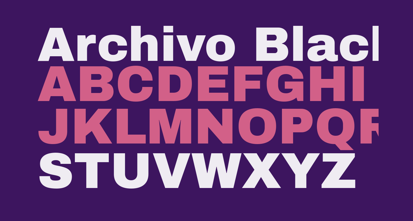 Archivo Black free Font - What Font Is