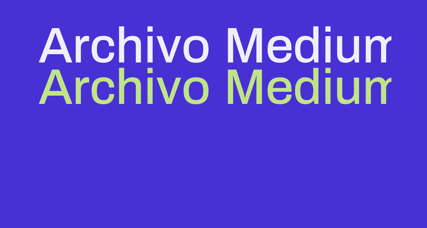 Archivo Medium free Font - What Font Is