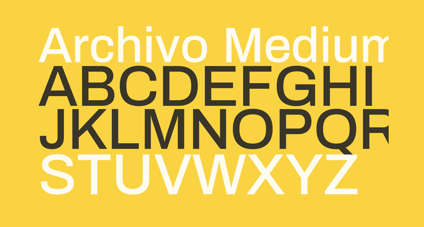 Archivo Medium free Font - What Font Is