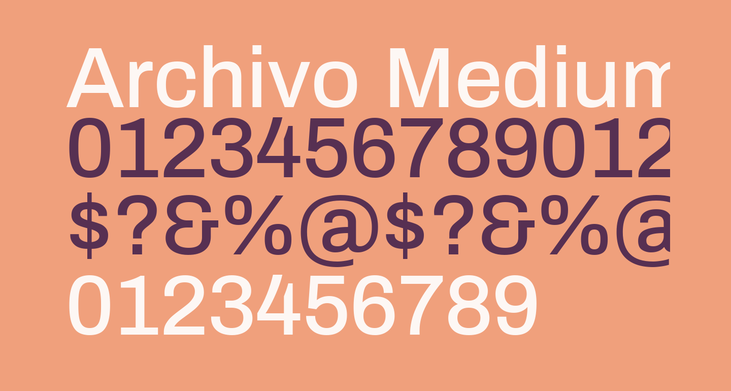 Archivo Medium free Font - What Font Is