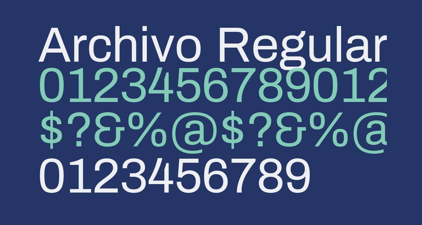 Archivo Regular free Font - What Font Is