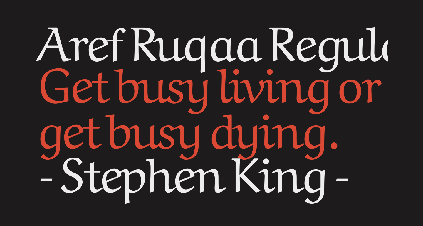 Aref Ruqaa Regular free Font - What Font Is