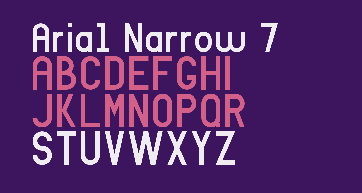 Arial Narrow 7 free Font - What Font Is