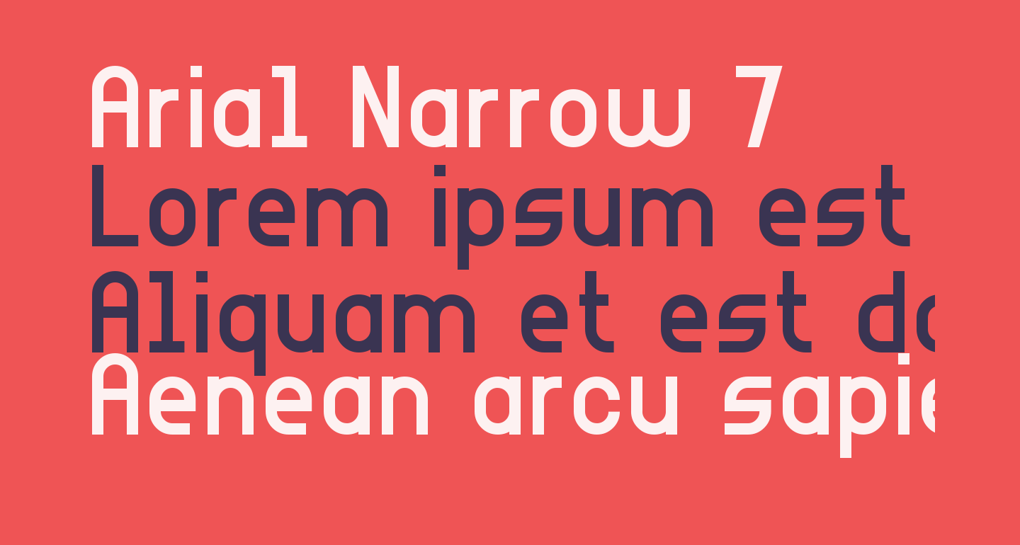 Arial Narrow 7 Free Font What Font Is
