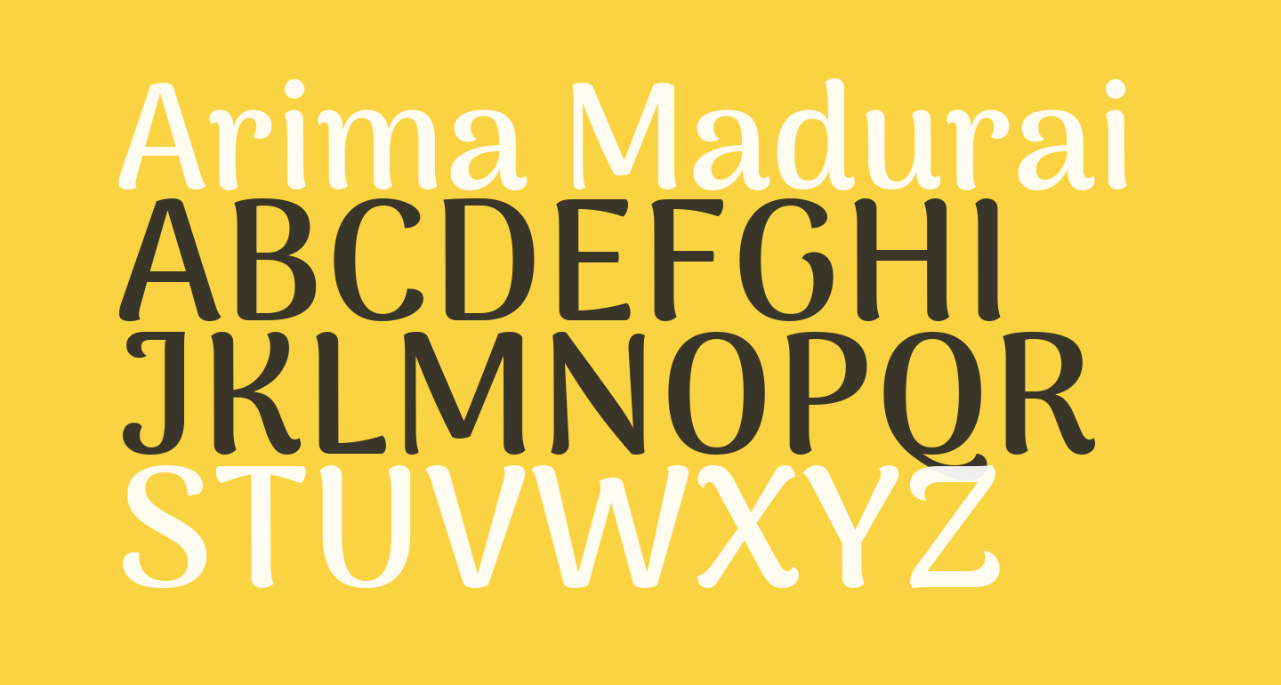 Arima Madurai Bold free Font - What Font Is