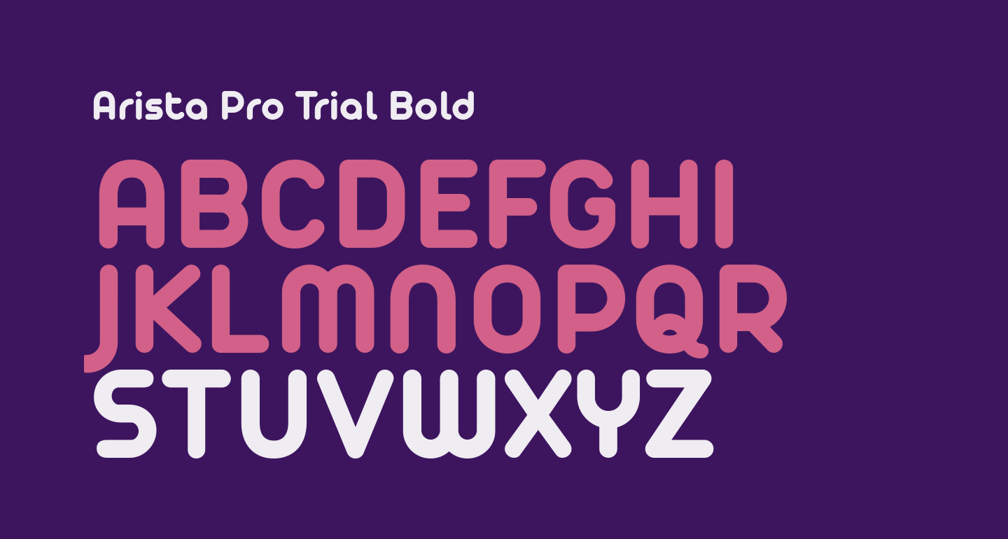 Arista Pro Trial Bold free Font - What Font Is