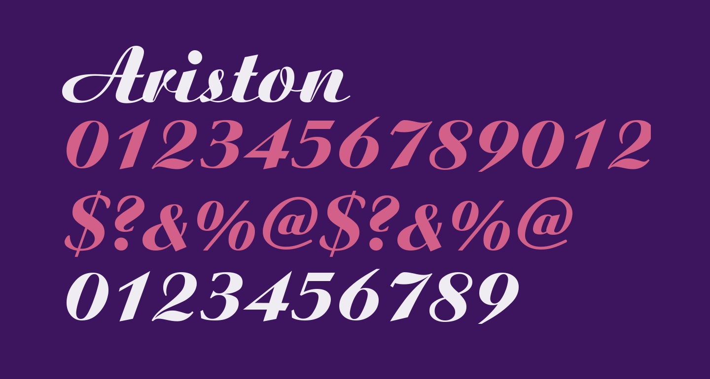 Ariston free Font - What Font Is