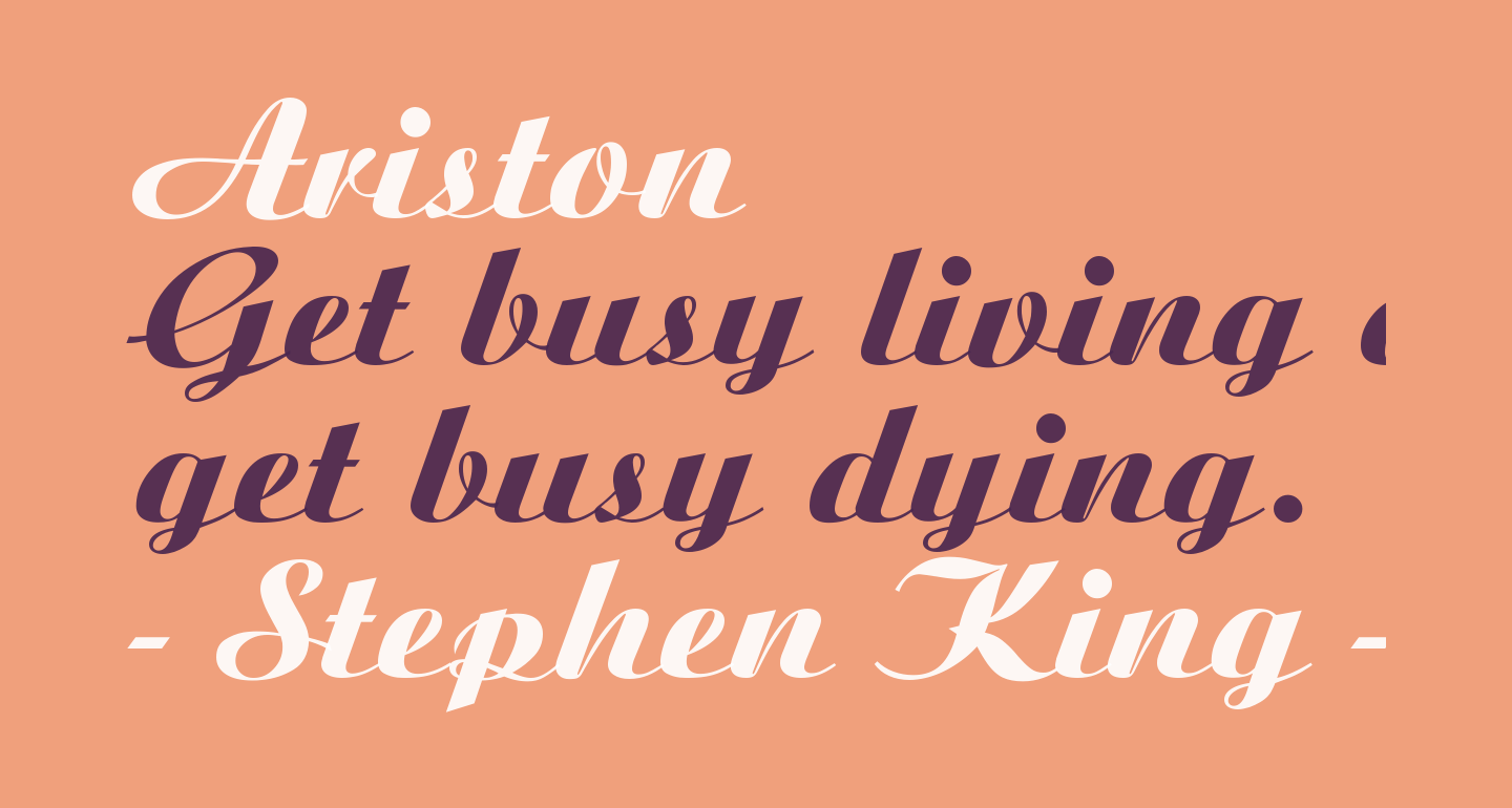 Ariston free Font - What Font Is