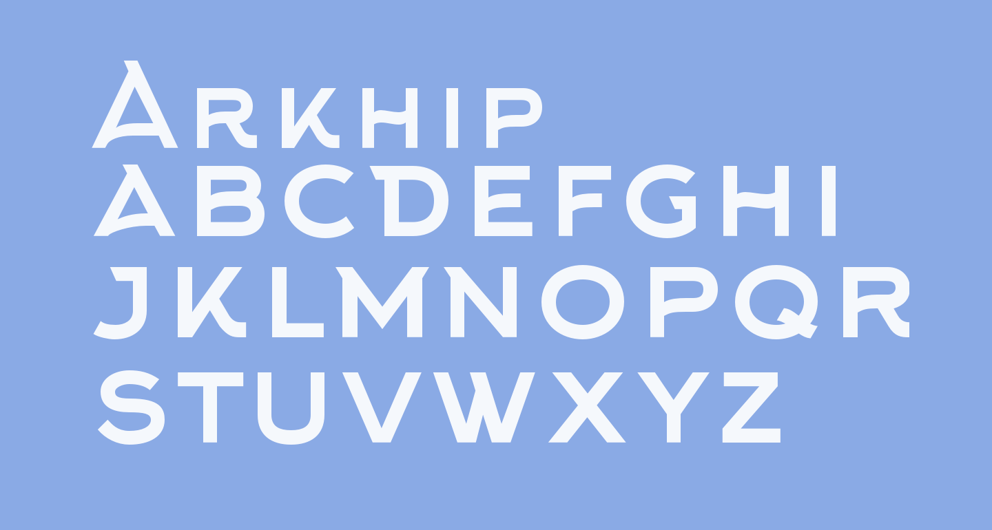Arkhip free Font - What Font Is