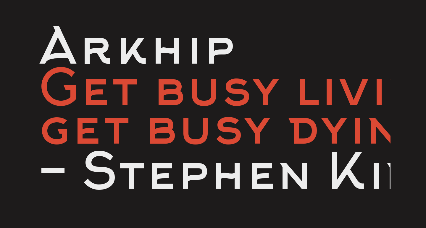 Arkhip free Font - What Font Is