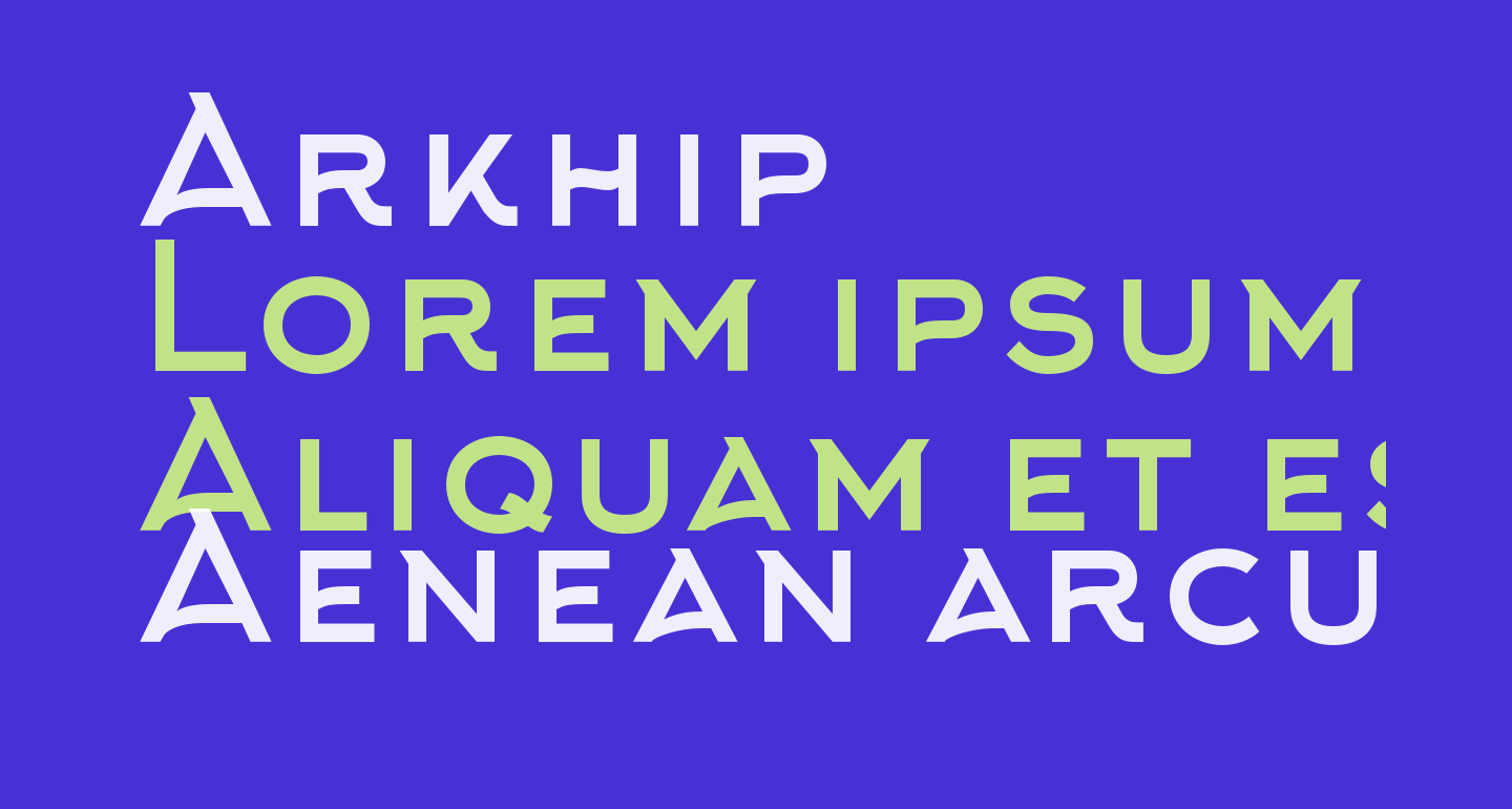 Arkhip free Font - What Font Is