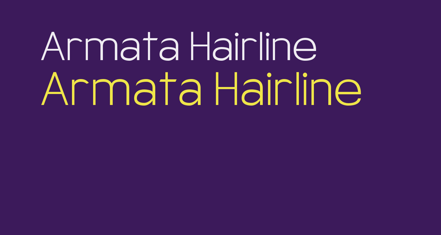 Armata Hairline free Font - What Font Is