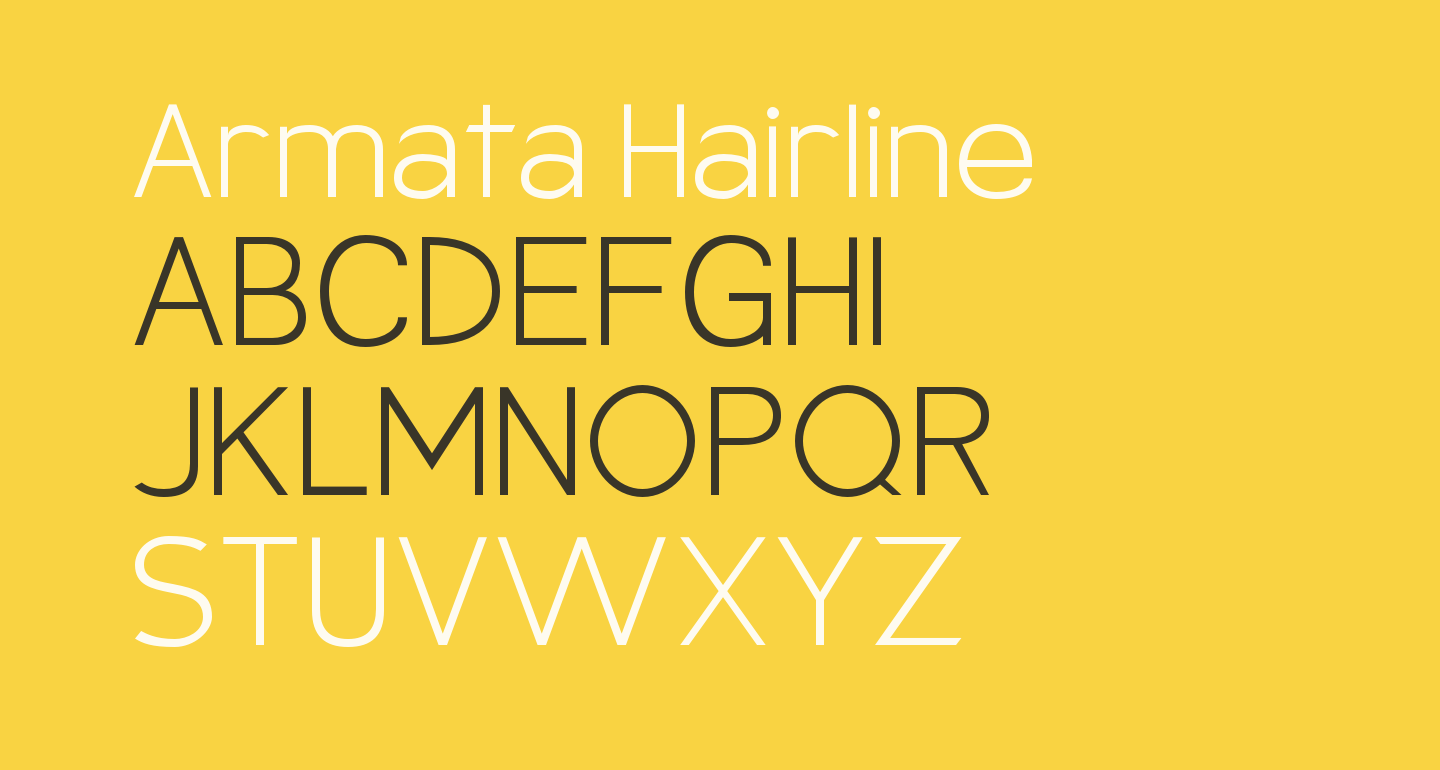 Armata Hairline free Font - What Font Is