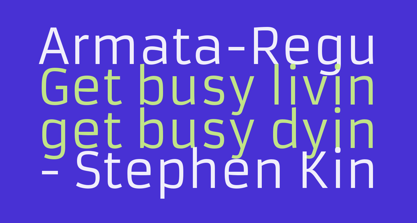 Armata-Regular free Font - What Font Is
