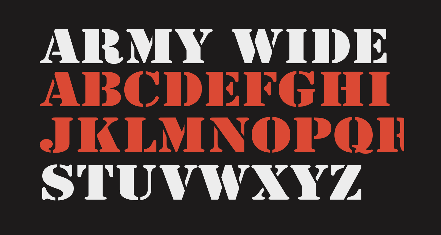 Army Wide free Font - What Font Is