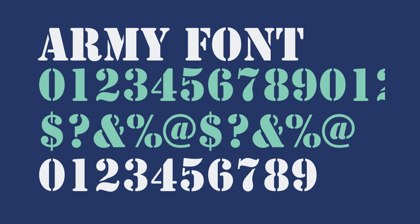 Army free Font - What Font Is