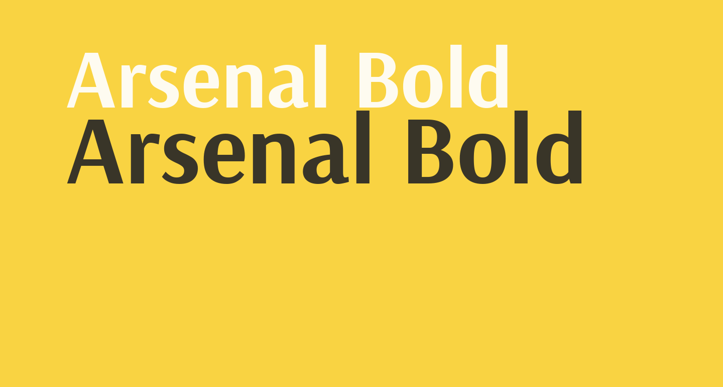 Arsenal Bold free Font - What Font Is
