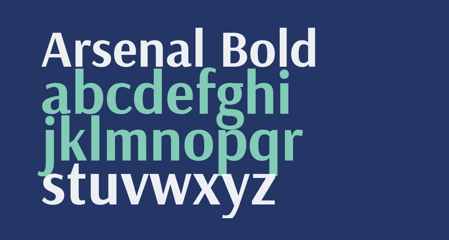 Arsenal Bold free Font - What Font Is
