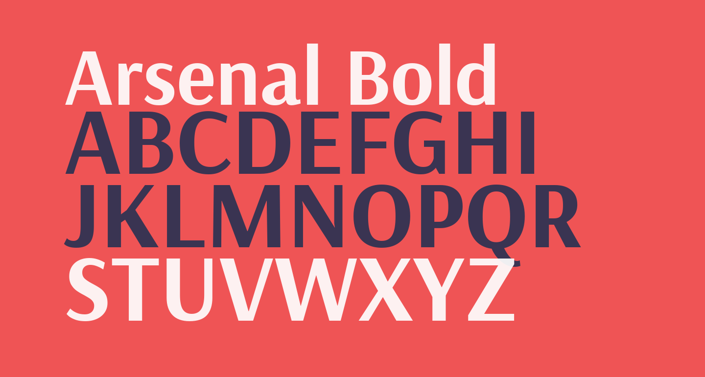 Arsenal Bold free Font - What Font Is